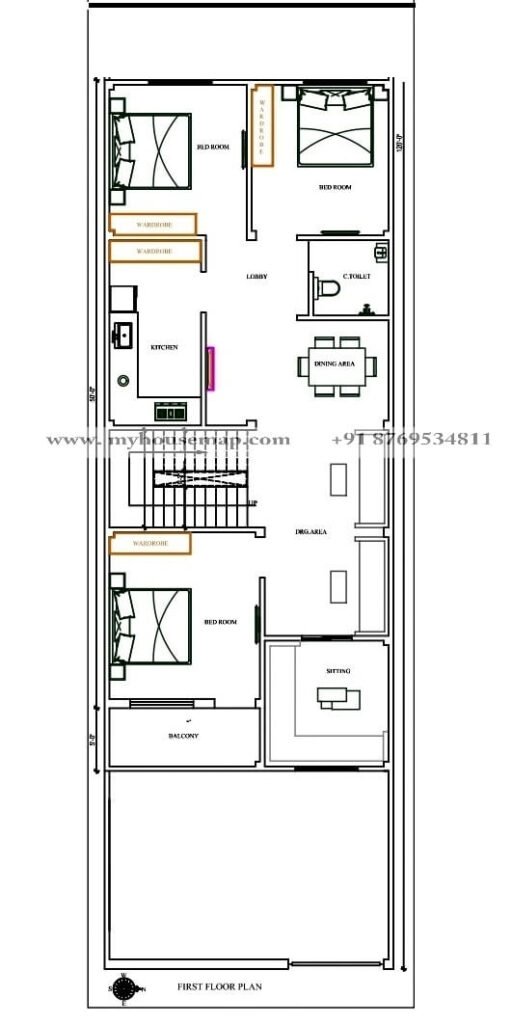 30×30 ft house map