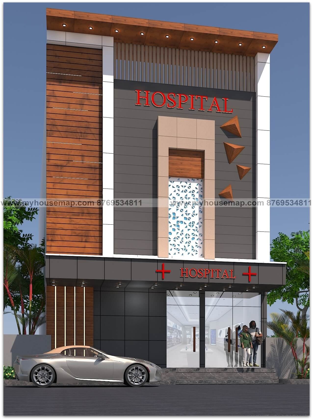 Hospital building elevation - myhousemap.com